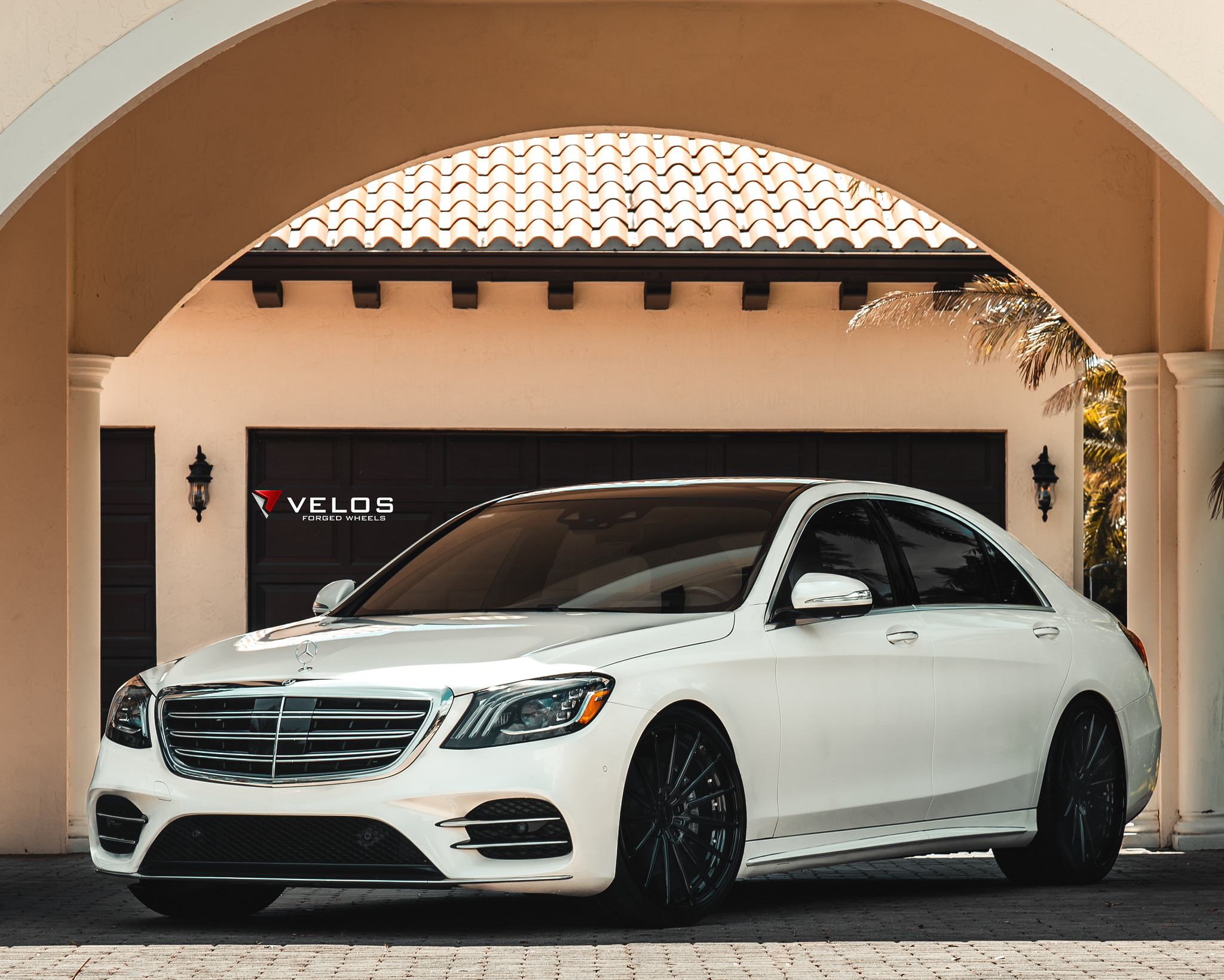 Mercedes S560 S-Class on Velos VLS02 2 pc Forged Wheels - Velos Designwerks
